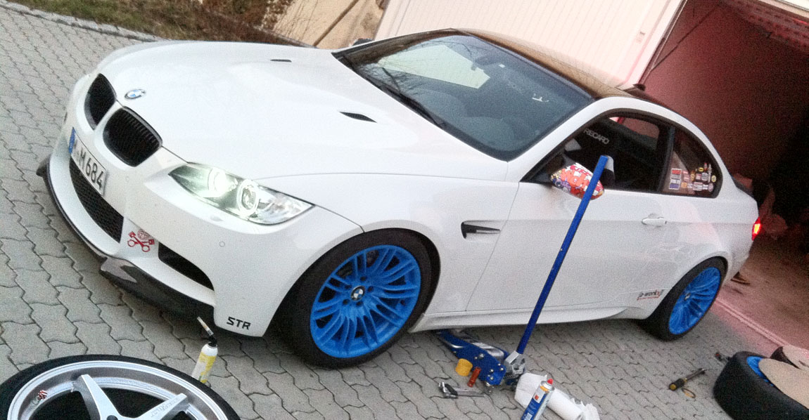 RAL5015 on stock BMW M219 9.5x18 ... sweeeeet!!!! ;-)